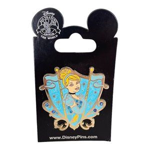Disney | Jewelry | Disney Parks Princess Cinderella Jeweled Crest Pin ...